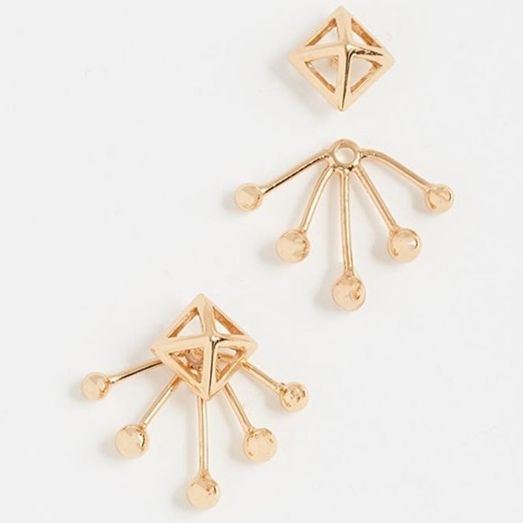 Rebecca Minkoff | Jewelry | Rebecca Minkoff Pyramid Fan Gold Earring | Poshmark